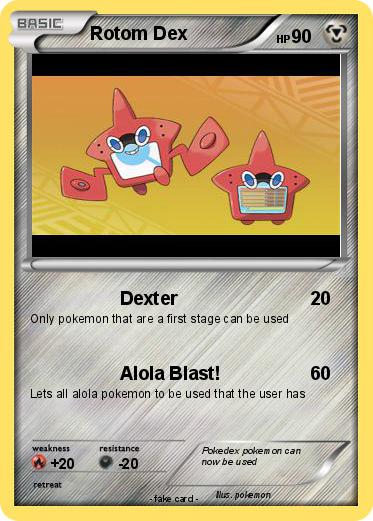 Pokémon Rotom Dex 1 1 - Dexter - My Pokemon Card