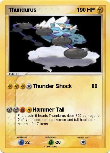 Pokémon Thundurus 48 48 - Thunder Shock - My Pokemon Card