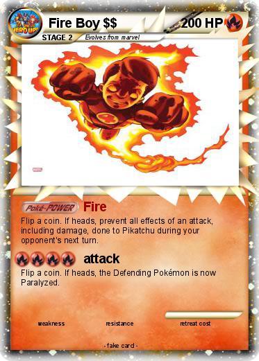 Pokémon Fire Boy 22 22 - Fire - My Pokemon Card
