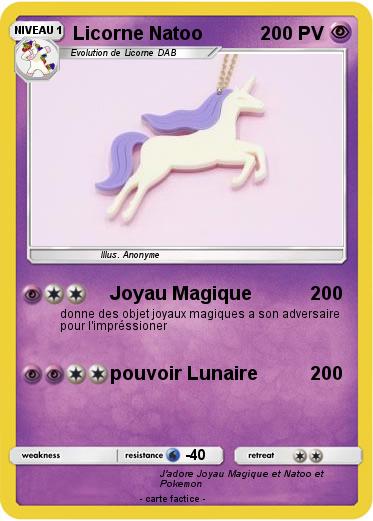 Pokémon Licorne Natoo - Joyau Magique - Ma carte Pokémon