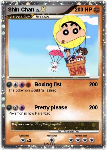 Pokémon Shin Chan 16 16 - Boxing fist - My Pokemon Card