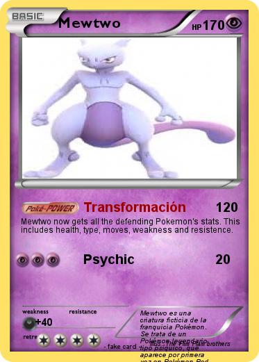 Pokémon Mewtwo 8657 8657 - Transformación - My Pokemon Card