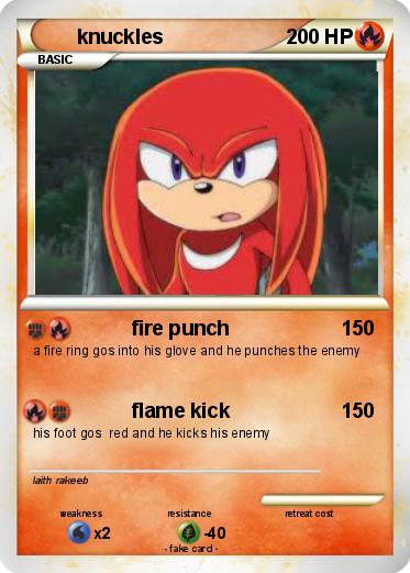 Pokémon knuckles 542 542 - fire punch - My Pokemon Card