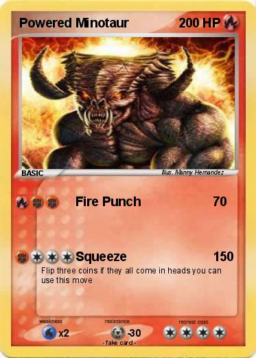 Pokémon Powered Minotaur - Fire Punch - My Pokemon Card