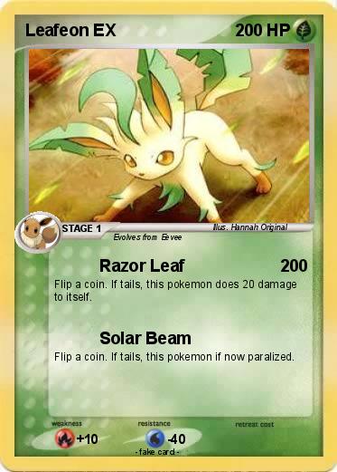 Pokémon Leafeon EX 7 7 - Razor Leaf - My Pokemon Card