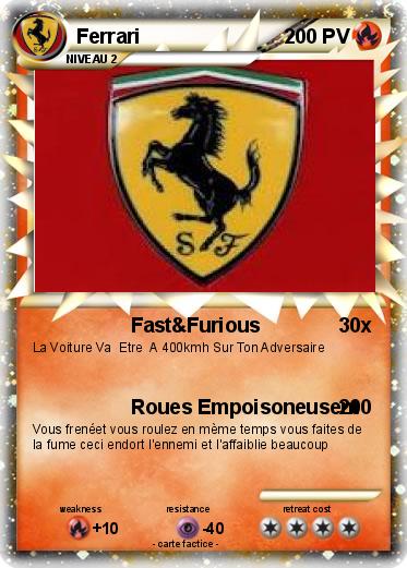 Pokémon Ferrari 483 483 - Fast&Furious - Ma carte Pokémon