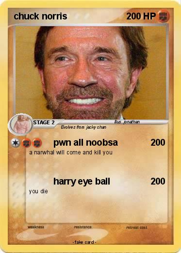 Pokémon chuck norris 1999 1999 - pwn all noobsa - My Pokemon Card