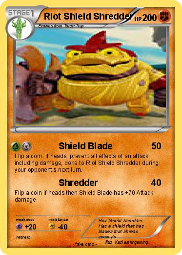 Pokémon Riot Shield Shredder 1 1 - Shield Blade - My Pokemon Card