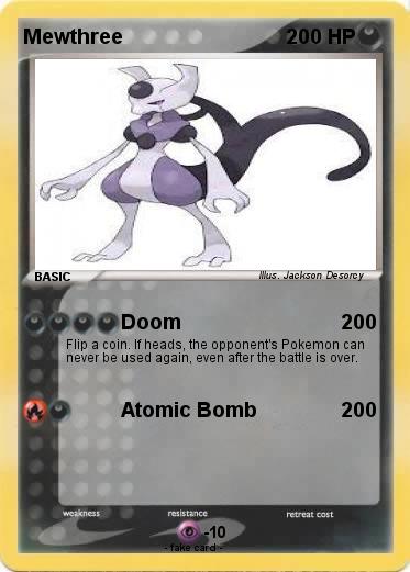 Pokémon Mewthree 1296 1296 - Doom - My Pokemon Card