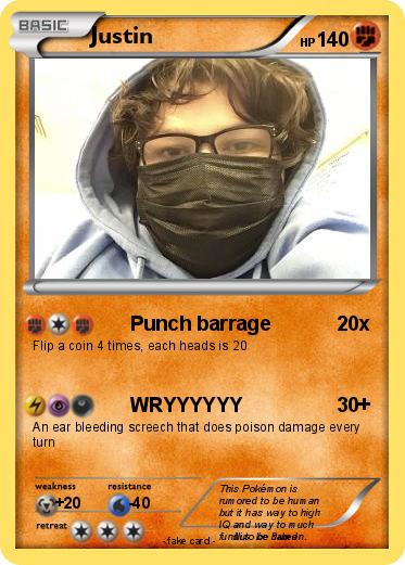 Pokémon Justin 7585 7585 - Punch barrage - My Pokemon Card