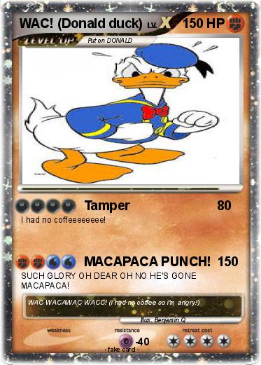 Pokémon WAC Donald duck - Tamper - My Pokemon Card