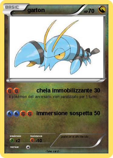 Pokémon garton - chela immobilizzante - My Pokemon Card