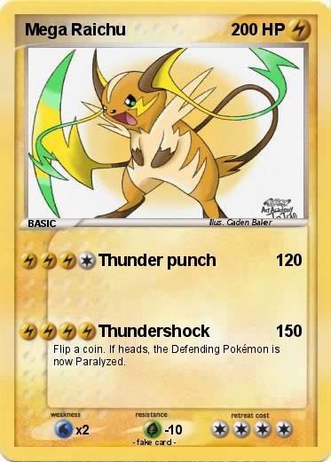 Pokémon Mega Raichu 207 207 - Thunder punch - My Pokemon Card