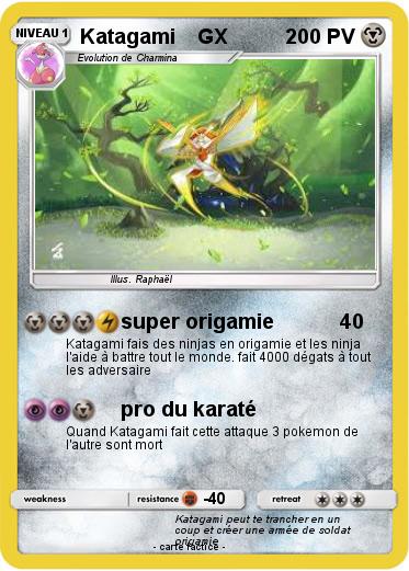 Pokémon Katagami GX - super origamie 00 - Ma carte Pokémon