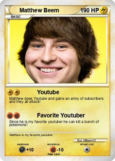 Pokémon Matthew Beem - Youtube - My Pokemon Card