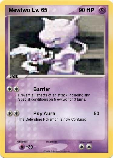 Pokémon Mewtwo Lv 65 65 - Barrier - My Pokemon Card