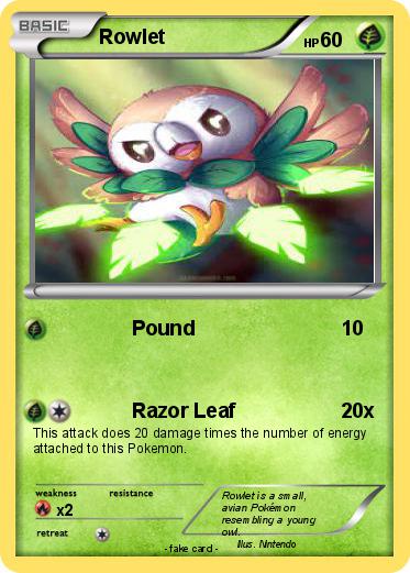 Pokémon Rowlet 57 57 - Pound - My Pokemon Card