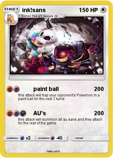 Pokémon ink sans 30 30 - paint ball - My Pokemon Card