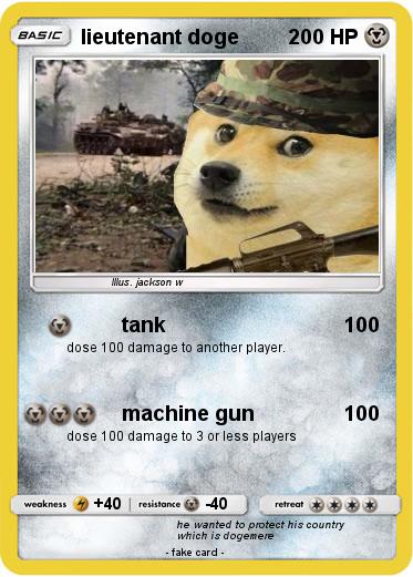 Pokémon lieutenant doge - tank - My Pokemon Card