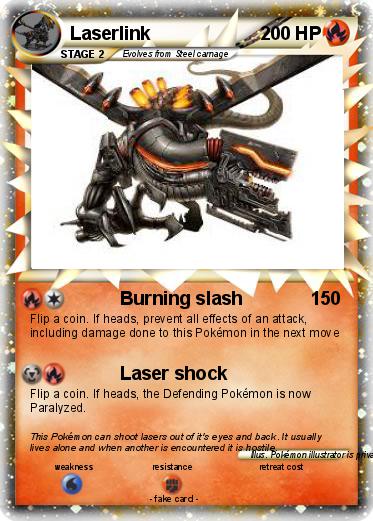 Pokémon Laserlink - Burning slash - My Pokemon Card
