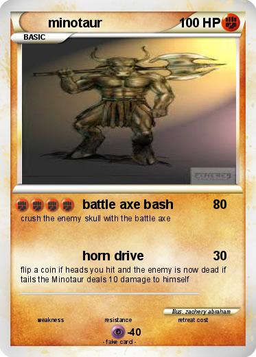 Pokémon minotaur 91 91 - battle axe bash - My Pokemon Card