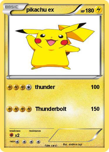 Pokémon pikachu ex 658 658 - thunder - My Pokemon Card