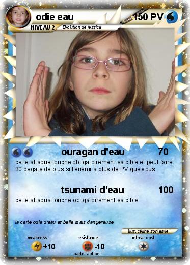 Pokémon odie eau - ouragan d'eau - Ma carte Pokémon