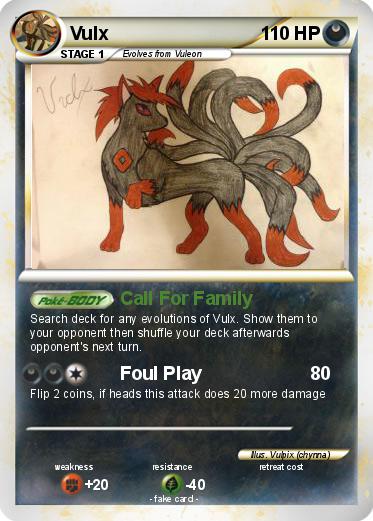 Pokémon Vulx - Call For Family - My Pokemon Card