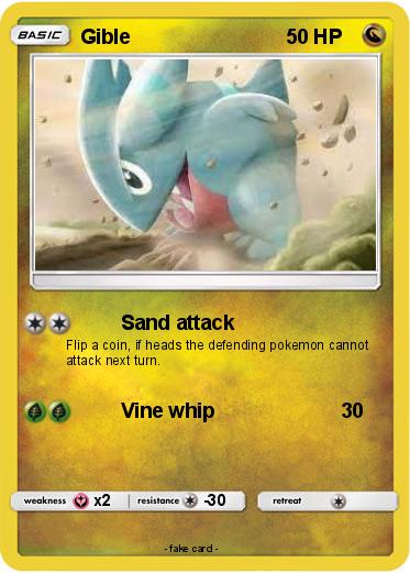 Pokémon Gible 155 155 - Sand attack - My Pokemon Card