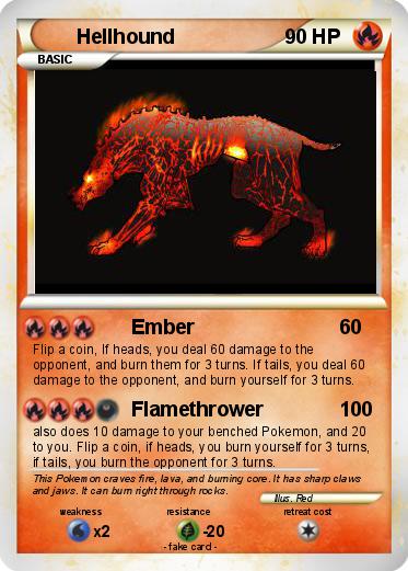 Pokémon Hellhound 52 52 - Ember - My Pokemon Card