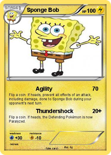 Pokémon Sponge Bob 313 313 - Agility - My Pokemon Card
