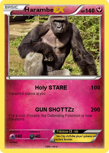 Pokémon Harambe 496 496 - Holy STARE - My Pokemon Card