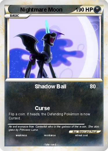 Pokémon Nightmare Moon 145 145 - Shadow Ball - My Pokemon Card
