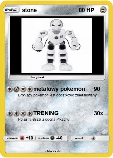 Pokémon stone 518 518 - metalowy pokemon - Twoja własna karta pokemon