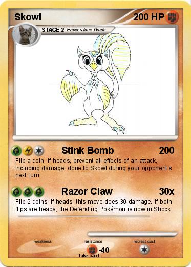 Pokémon Skowl - Stink Bomb - My Pokemon Card