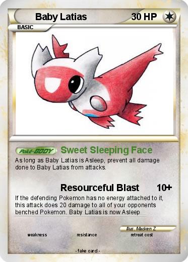 Pokémon Baby Latias 15 15 - Sweet Sleeping Face - My Pokemon Card