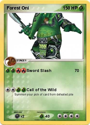 Pokémon Forest Oni - Sword Slash - My Pokemon Card