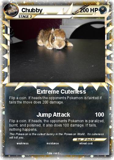Pokémon Chubby 115 115 - Extreme Cuteness - My Pokemon Card