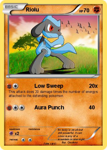 Pokémon Riolu 618 618 - Low Sweep - My Pokemon Card