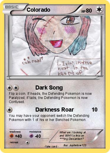 Pokémon Colorado 10 10 - Dark Song - My Pokemon Card