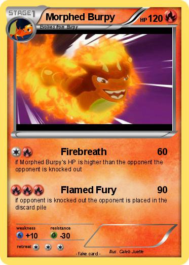 Pokémon Morphed Burpy 1 1 - Firebreath - My Pokemon Card