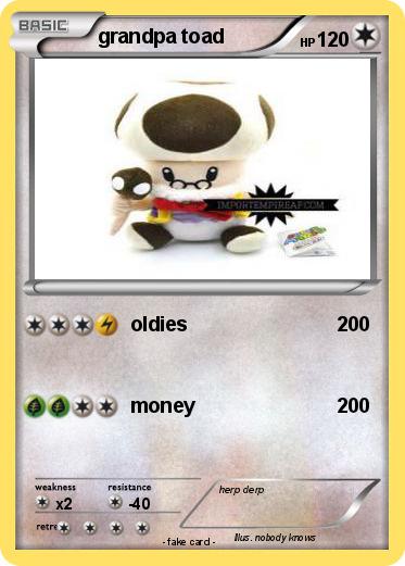 Pokémon grandpa toad - oldies - My Pokemon Card