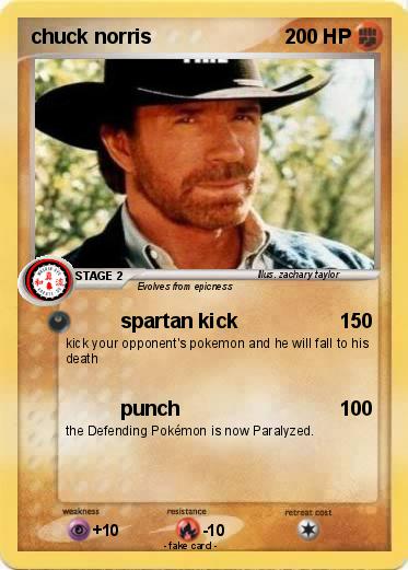 Pokémon chuck norris 2998 2998 - spartan kick - My Pokemon Card