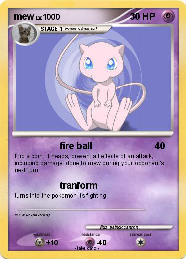 Pokémon mew 7437 7437 - fire ball - My Pokemon Card