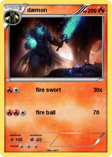 Pokémon daemon 21 21 - fire swort - My Pokemon Card