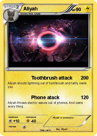 Pokémon Aliyah 11 11 - Toothbrush attack - My Pokemon Card