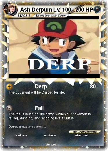 Pokémon Ash Derpum Lv 100 100 - Derp - My Pokemon Card