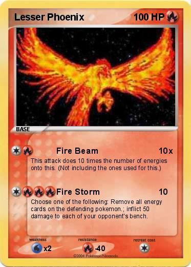 Pokémon Lesser Phoenix - Fire Beam - My Pokemon Card