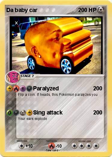 Pokémon Da baby car 4 4 - Paralyzed - My Pokemon Card