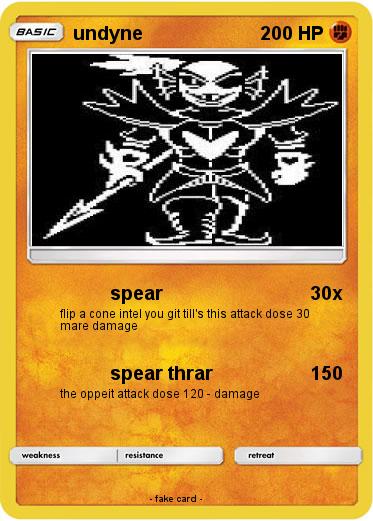 Pokémon undyne 330 330 - spear - My Pokemon Card